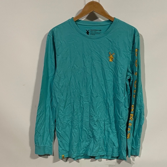 Dutch Bros | Shirts | Dutch Bros Mens Aqua Long Sleeve Tee | Poshmark